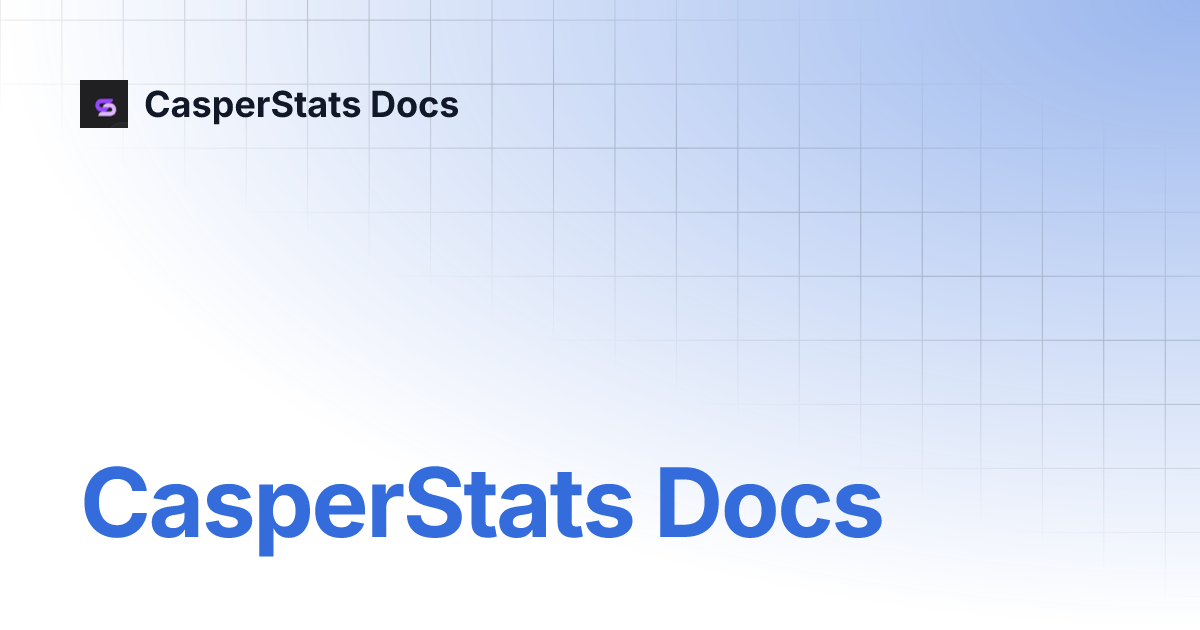 CasperStats Docs